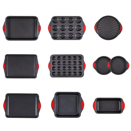 Baking Pan Set 10-Piece Nonstick Carbon Steel Bakeware Set with ...