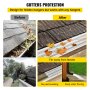 VEVOR Gutter Guards, 5" x 3' Each Gutter Covers System, 35 Packs 105 FT ...