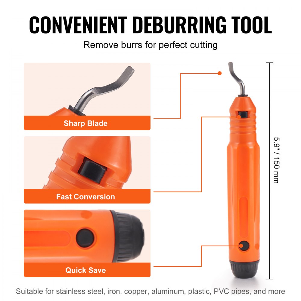 VEVOR 3PCS Tubing Cutter Set, 3/16"-2" O.D. Copper Pipe Cutter, 1/8"-7/ ...