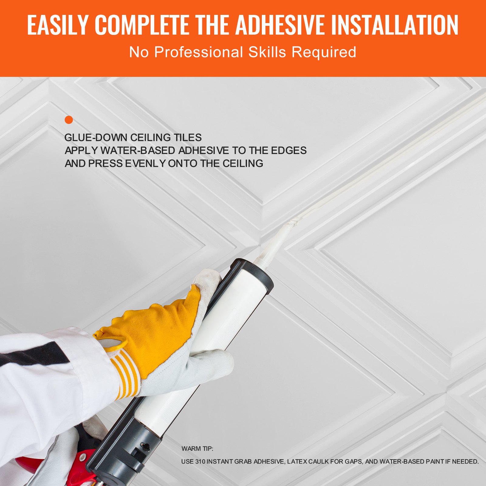 VEVOR Polystyrene Drop Ceiling Tiles – 20"x20", 267 Sq. Ft.