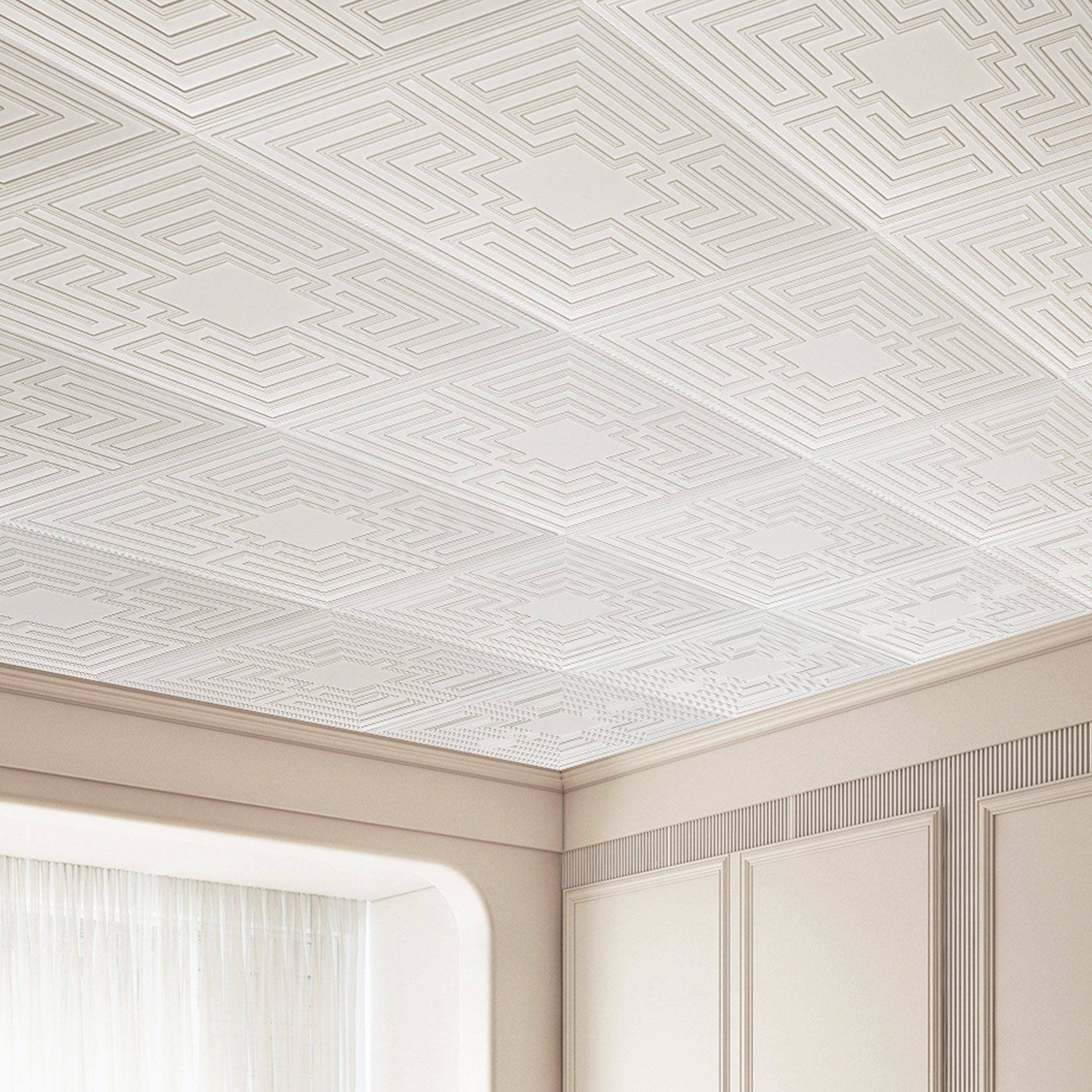 VEVOR 24x24 Ceiling Tile - 12 Pack, Premium PVC Sheet