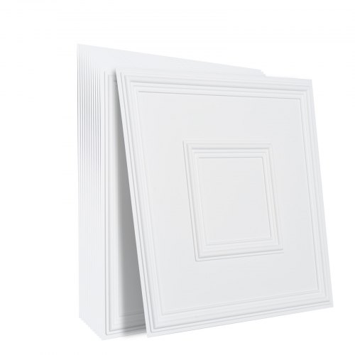 VEVOR Ceiling Tiles, 12-Pack 24 x 24 in, Drop Ceiling Tiles Premium PVC ...