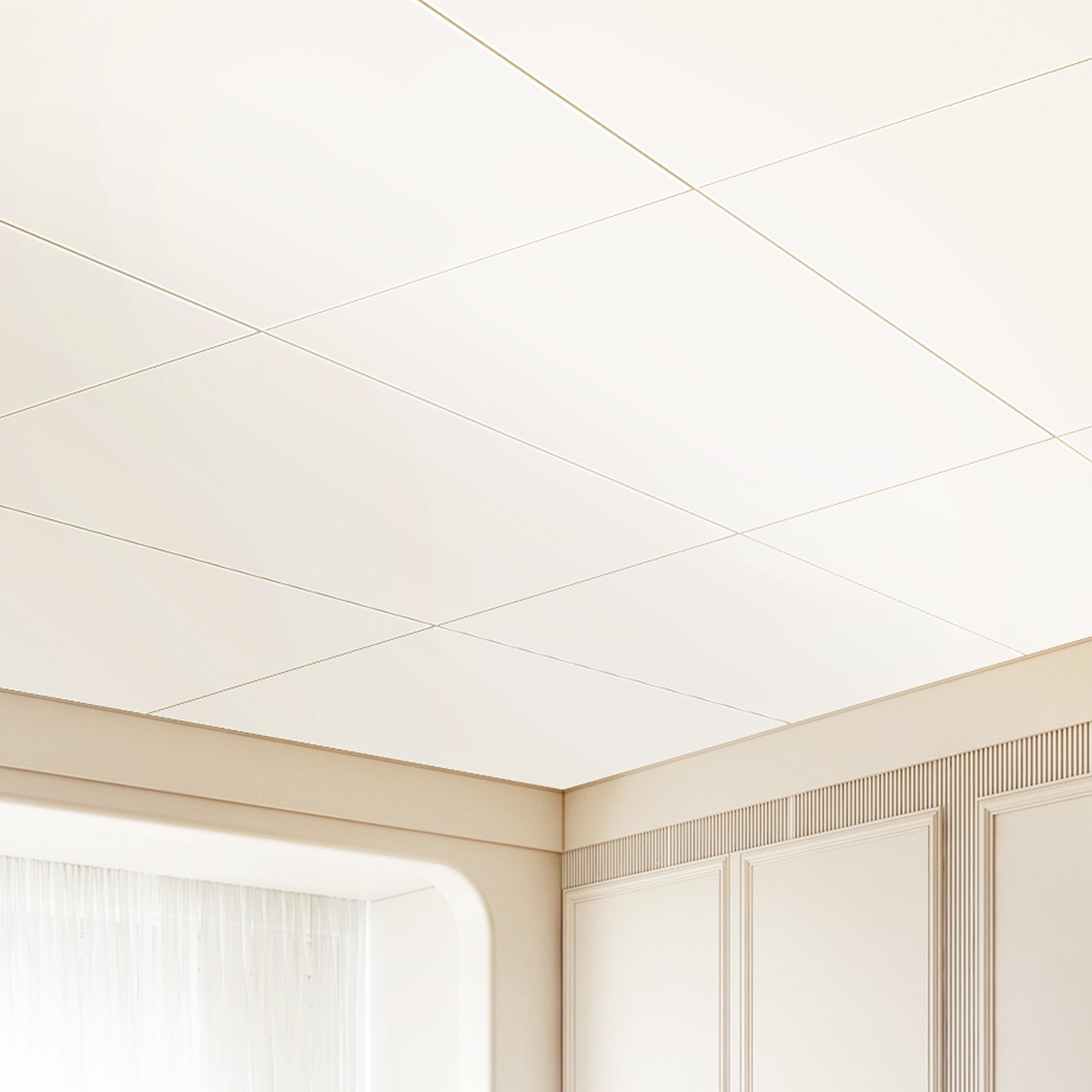 VEVOR Ceiling Tiles, 10-Pack 24 x 24 in, Drop Ceiling Tiles Premium PVC ...