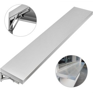 VEVOR Concession Shelf 70.8L x 11.4W Inch with Stainless Steel Frame ...