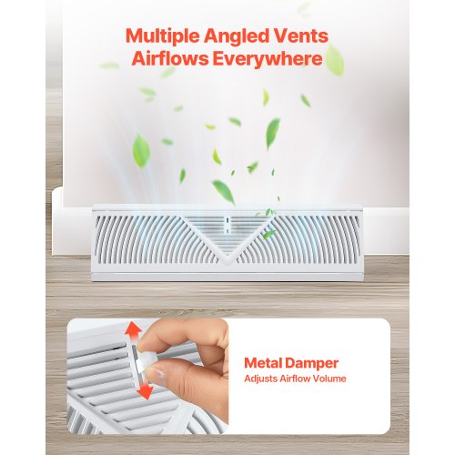 Floor Registers 18-Inch 10-Pack Floor Vents for HVAC Baseboard ...