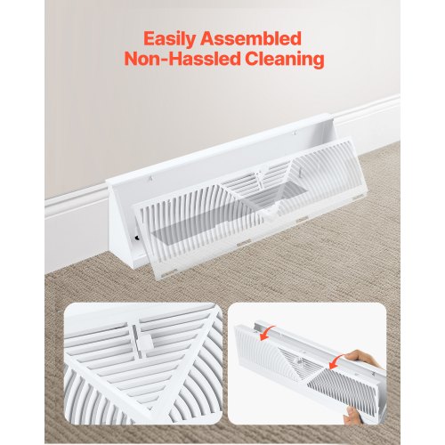 Floor Registers 18-Inch 10-Pack Floor Vents for HVAC Baseboard ...