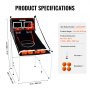 VEVOR Foldable Basketball Arcade Game, 2 Player Indoor Basketball Game ...