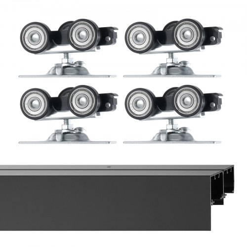 Bypass Door Hardware 4ft Bypass Closet Door Track Kit for 2 Door System ...