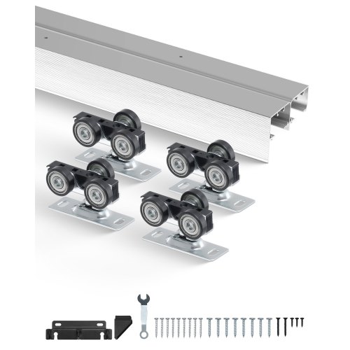 VEVOR Bypass Door Hardware 5ft Bypass Closet Door Track Kit for 2 Door ... VEVOR Bypass Door Hardware 5ft Bypass Closet Door Track Kit for 2 Door ...