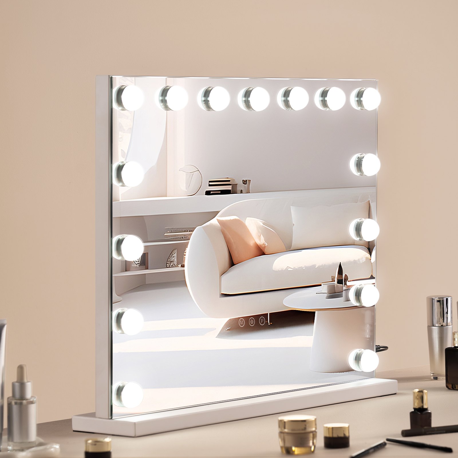 VEVOR Hollywood Vanity Mirror With Lights w/ USB Desktop Wall-mount 22 ...