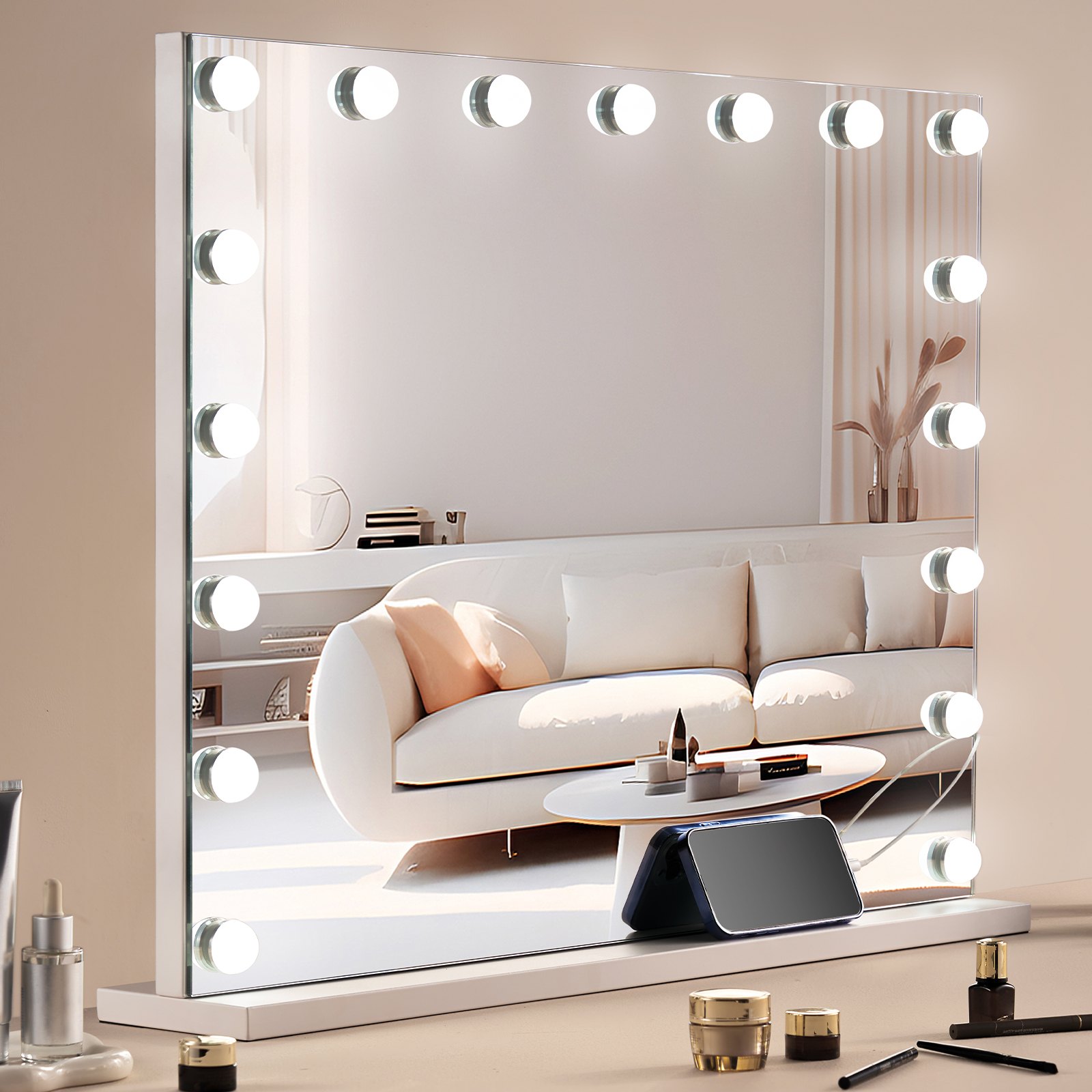 VEVOR Hollywood Vanity Mirror With Lights w/ USB Type C Desktop ...