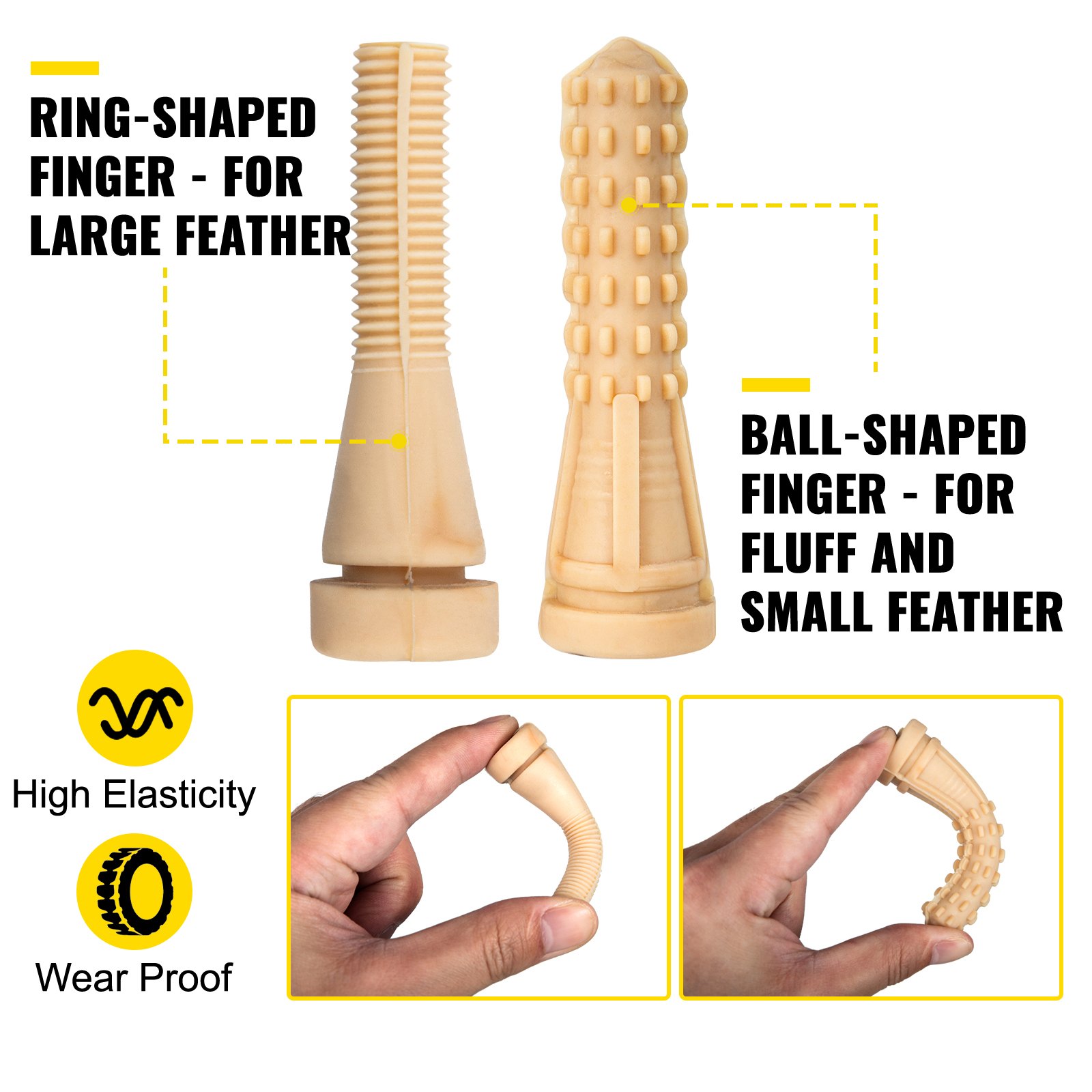 VEVOR Chicken Plucker Drill Attachment, Stainless Steel Drill Chicken ...