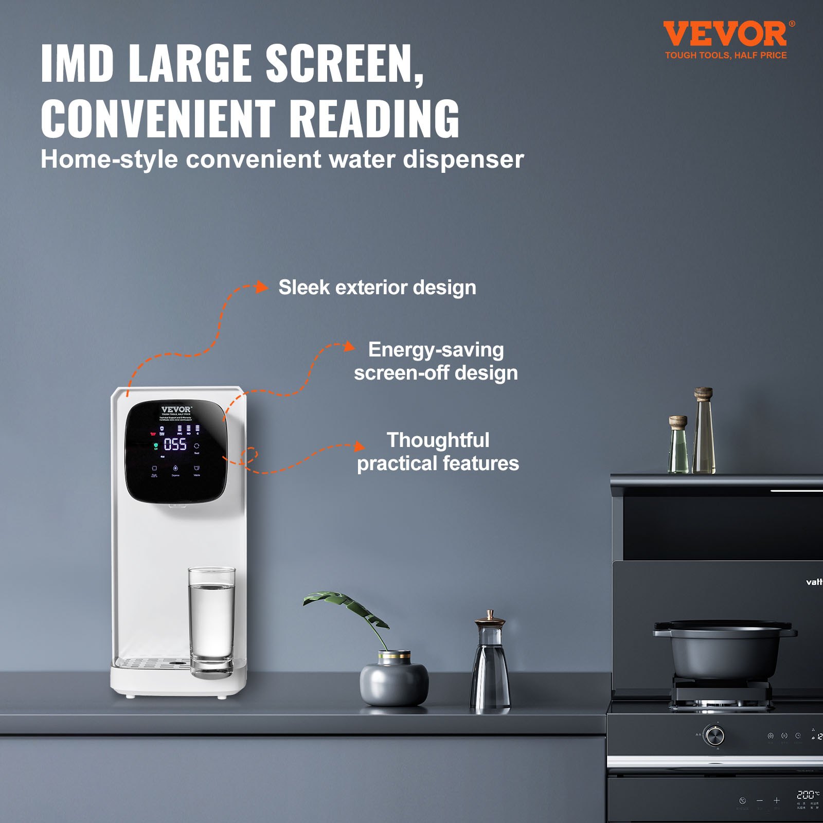 VEVOR Reverse Osmosis System Countertop Water Filter, Portable Water ...