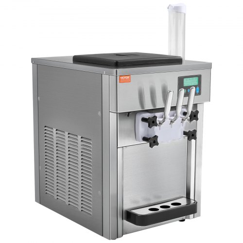 VEVOR Commercial Ice Cream Machine, 21 QT/H Yield, 1800W 3-Flavor ...