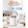 VEVOR Countertop Ice Maker, 7 Cubes Ready in 6 Mins, 26 lbs per Day ...