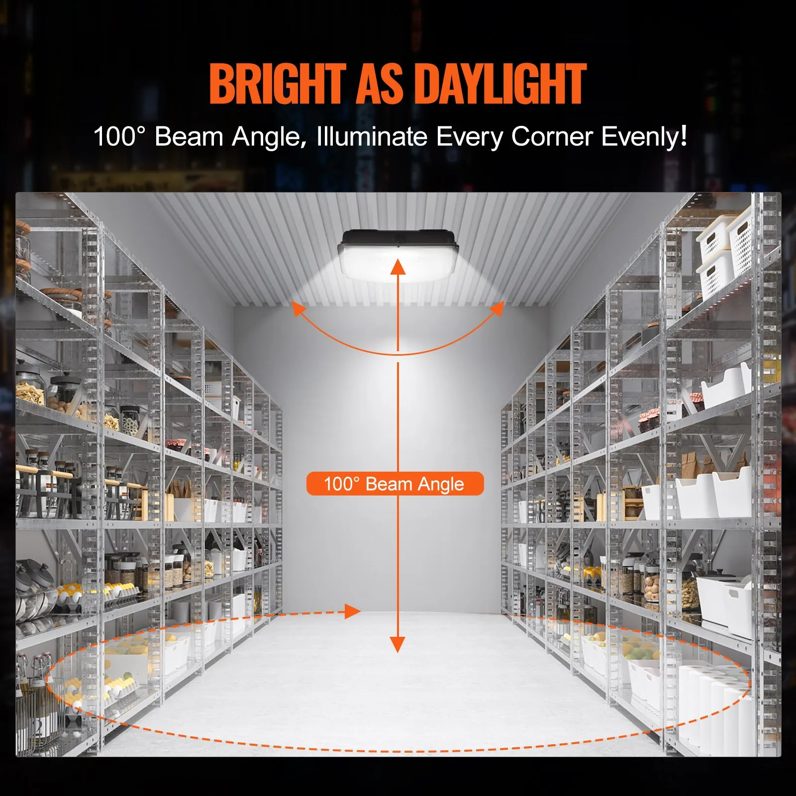 VEVOR LED Canopy Light 150W 16500LM 5000K Daylight Outdoor Canopy ...