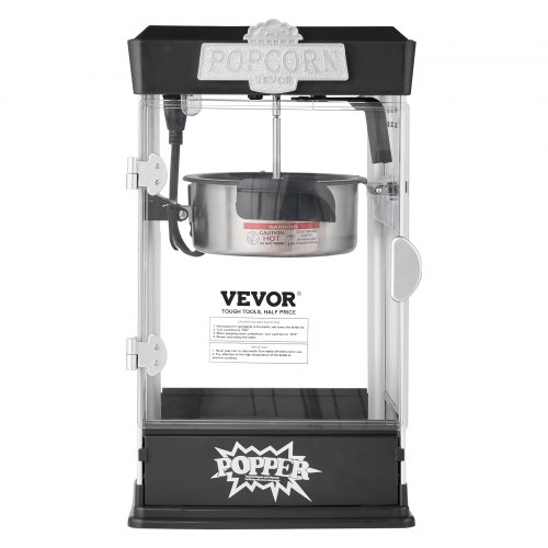 Popcorn Popper Machine Tabletop Popcorn Maker 480W 4 Oz Black | VEVOR US