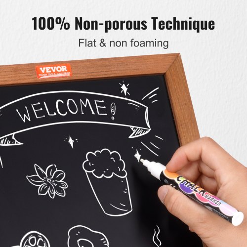 VEVOR Tabletop Chalkboard Sign, Message Signs with Chalks, Freestanding ...