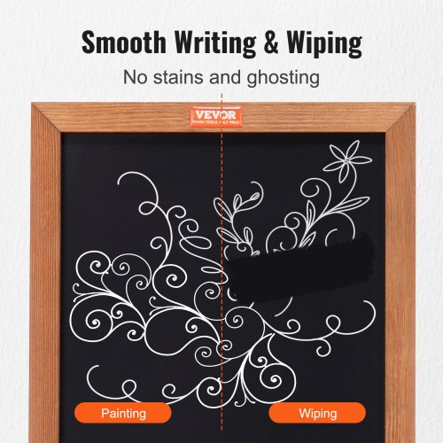 VEVOR Tabletop Chalkboard Sign, Message Signs with Chalks, Freestanding ...