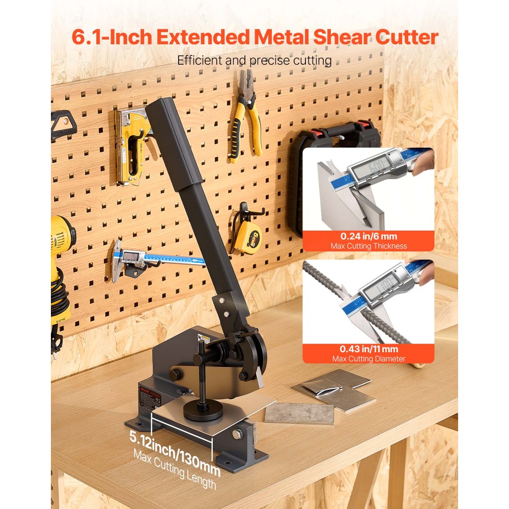 VEVOR Sheet Metal Shear, 155 mm Manual Hand Plate Shear, Heavy Duty ...