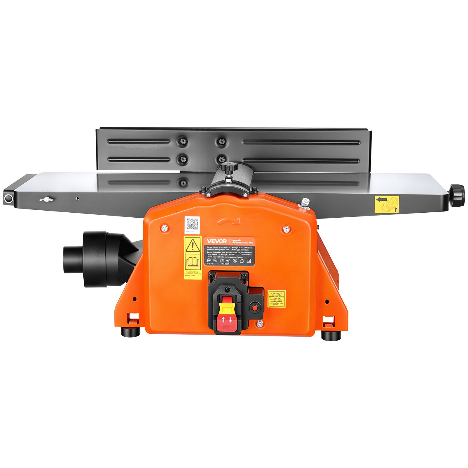 VEVOR Spiral Benchtop Jointer, 8 Inch, 2 HP 8500 RPM Bench Top Wood ...