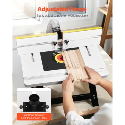 Benchtop Router Table 24 in x 15.7 in with Fence MDF Top Dust ...