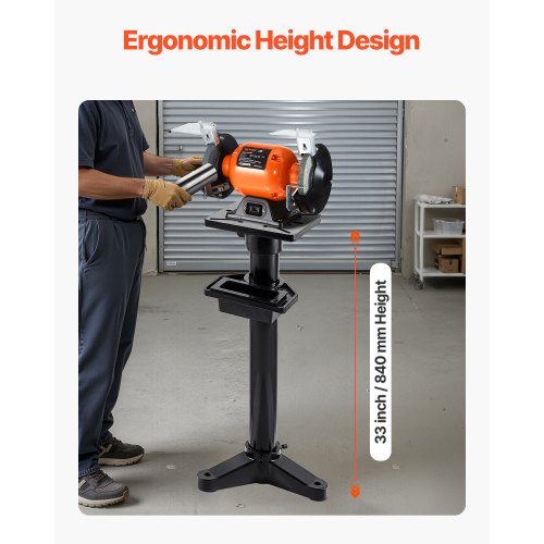 VEVOR Bench Grinder Stand Grinder Vise Floor Pedestal 10.6"x10.6 ...