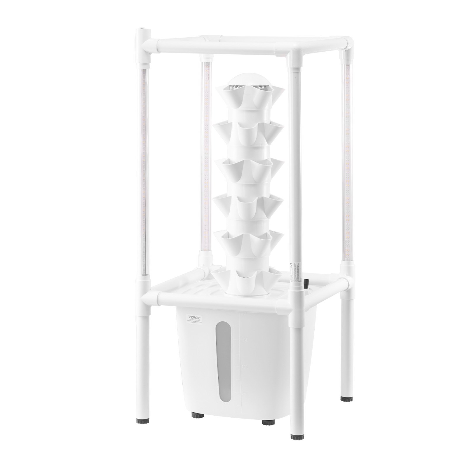 VEVOR Hydroponic Tower Garden with Lights – 30 Pods, 6-Tier