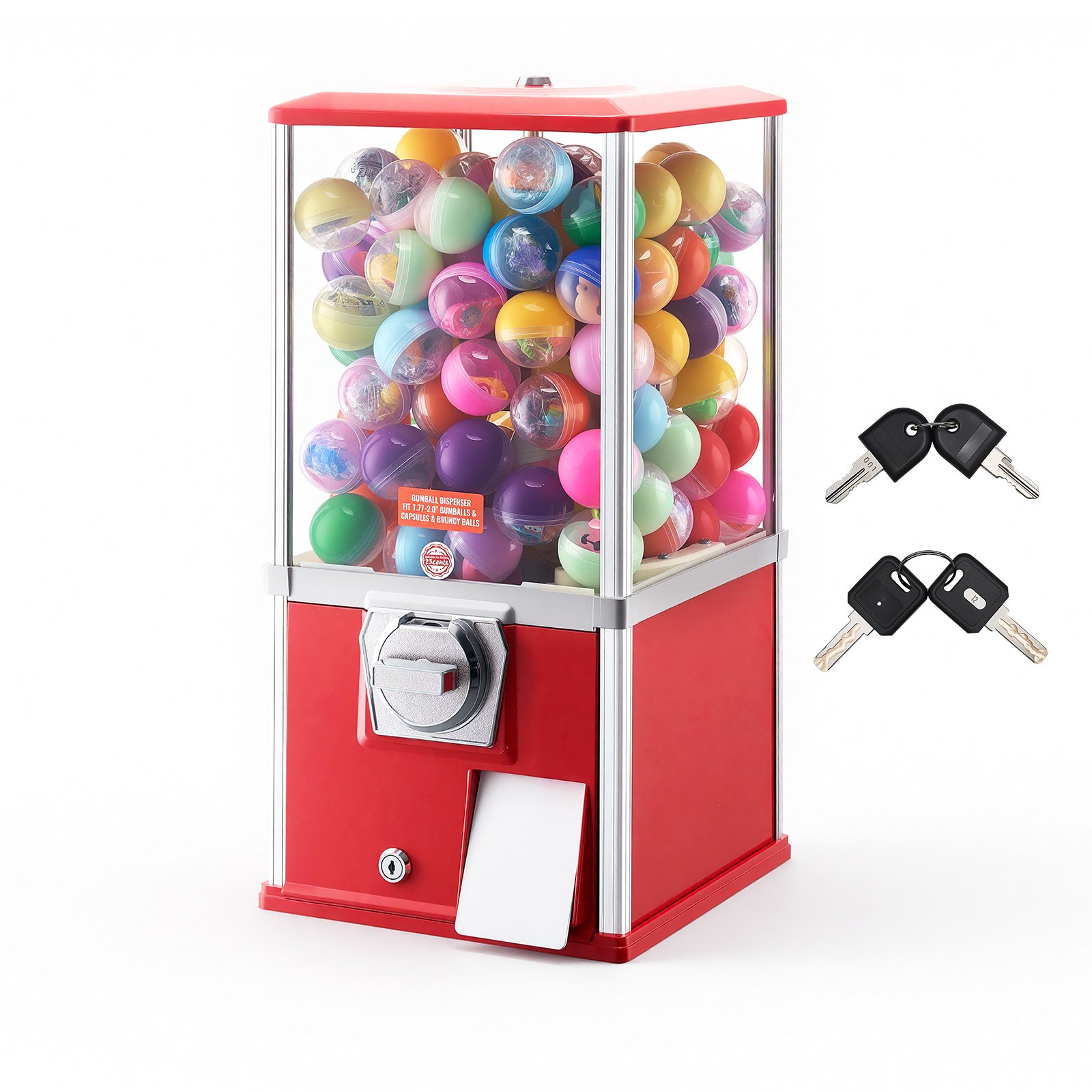 VEVOR Commercial Gumball Machine – 21", 180 Capacity, 25¢