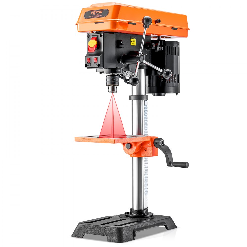 VEVOR Bench Drill 254mm 10-inch, 6.2A Induction Motor, 550W Maximum ...