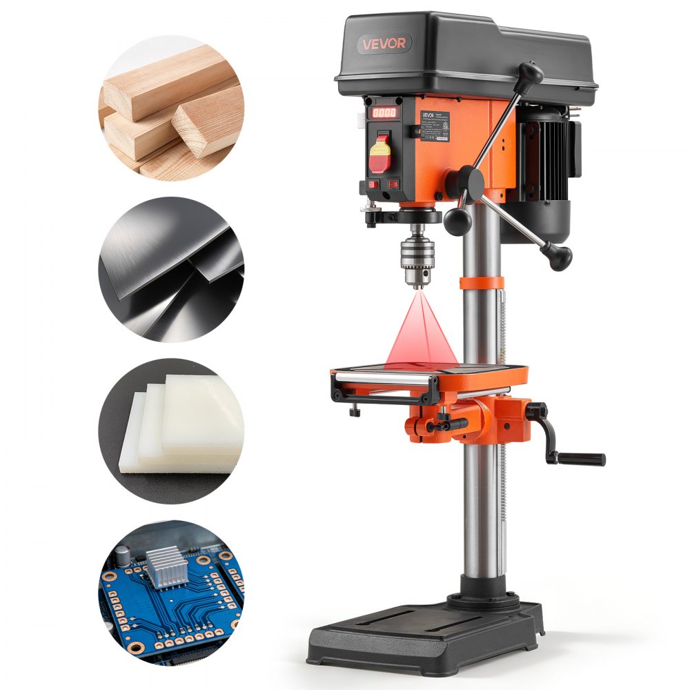 VEVOR 12-Inch Benchtop Drill Press, 6.2 Amp, 1 HP Bench Drill Press ...