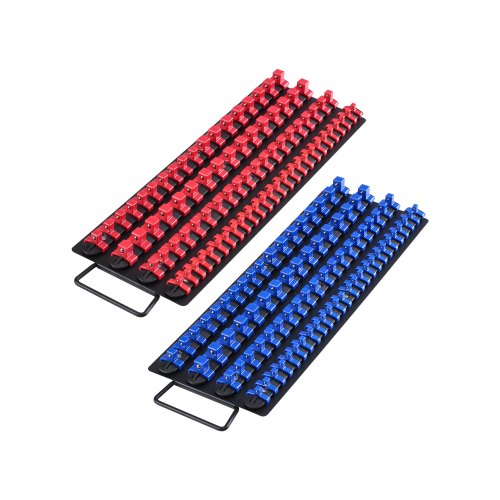 VEVOR Portable Socket Organizer Tray, 2PCS Metric & SAE Socket ...