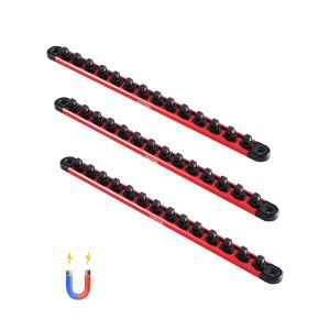 VEVOR Socket Organizer Rail Set, 3PCS Metric & SAE Aluminum Socket ...