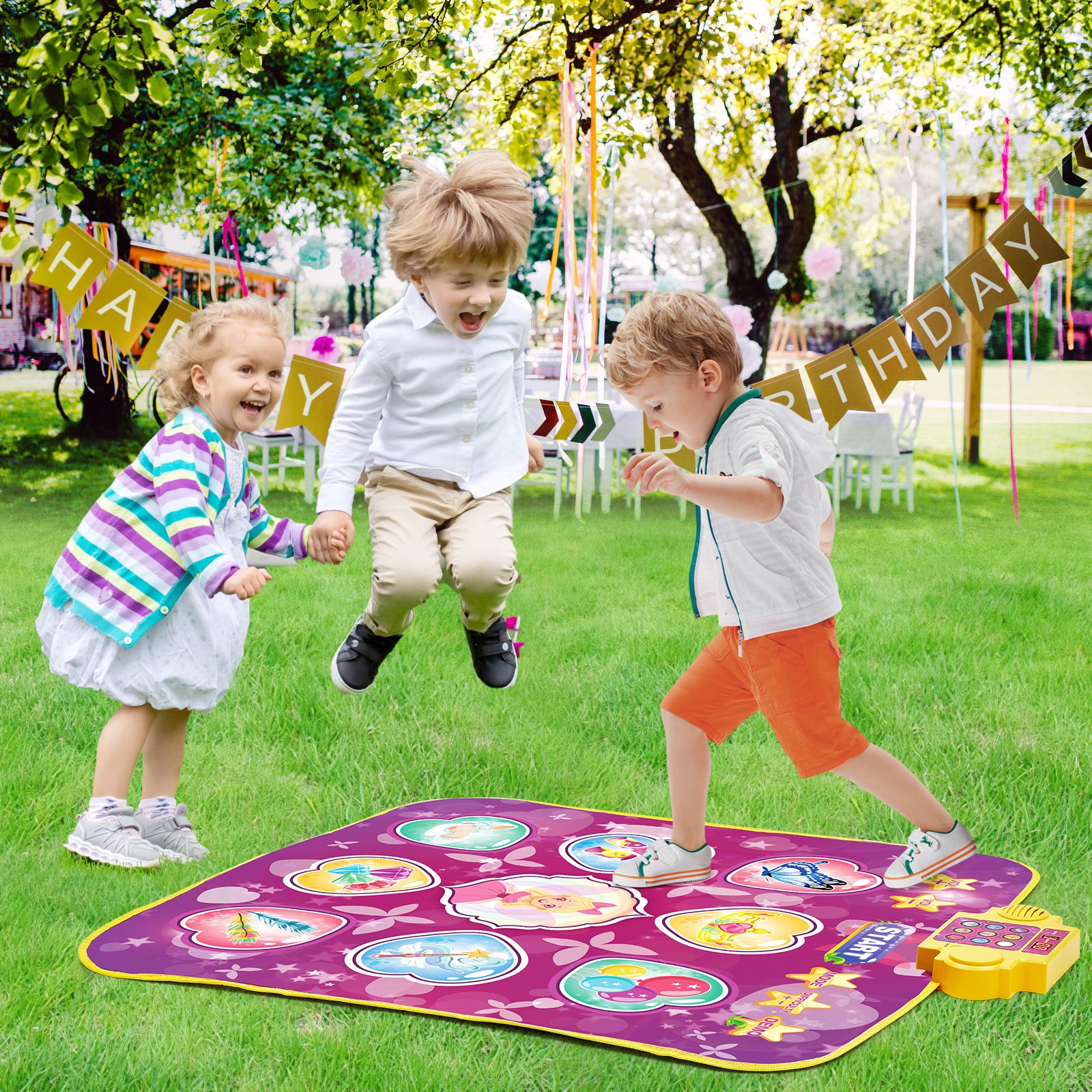 VEVOR Dance Mat, 9-Button Dance Mixer Rhythm Step Play Mat, Electronic ...