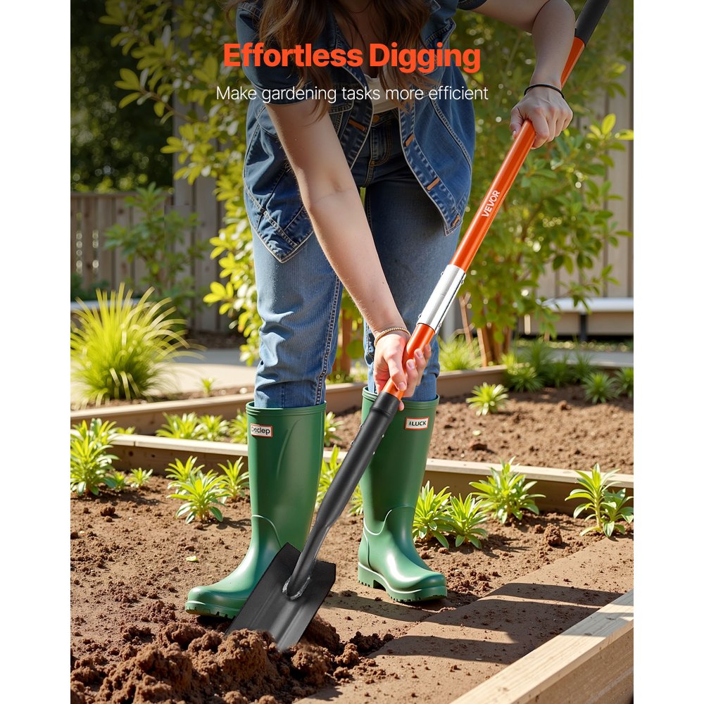 VEVOR Trench Shovel, 4 in Blade Heavy-Duty Trenching Shovel, Narrow ...