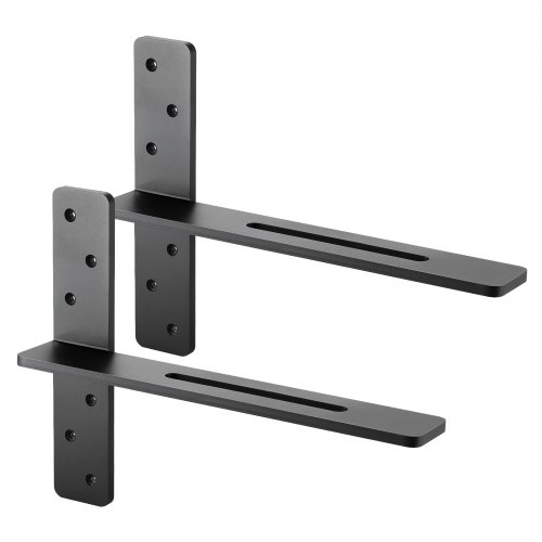 2 Pcs Shelf Brackets 16 inch / 406.4 mm Heavy Duty Floating Shelf ...
