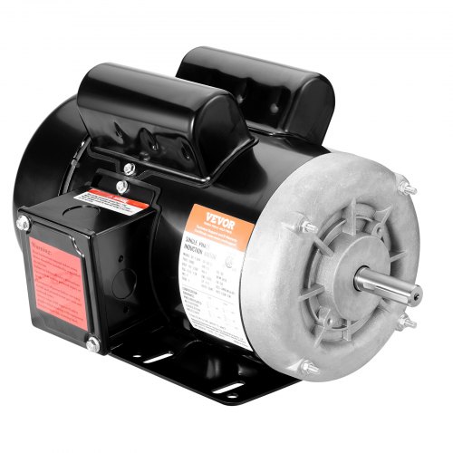 VEVOR 1.5HP Electric Motor 3450 rpm, AC 115V/230V, 56 Frame, Air ...