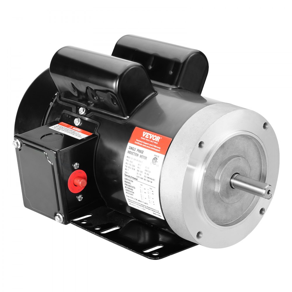 VEVOR 2HP Electric Motor 1725RPM AC 115V/230V 56C Frame 1-Phase 5/8 ...