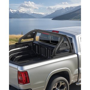 Truck Bed Roll Bar Universal Chase Rack with Light for Mid-Size Pickup ...