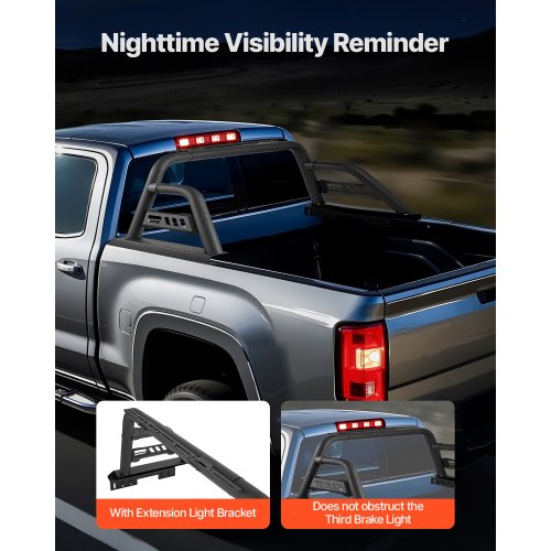 Truck Bed Roll Bar Universal Chase Rack for Mid-Size Pickup Carbon ...