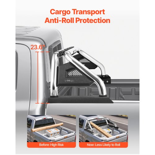 Truck Bed Roll Bar Chase Rack for Full-Size&Mid-Size Pickup Carbon ...