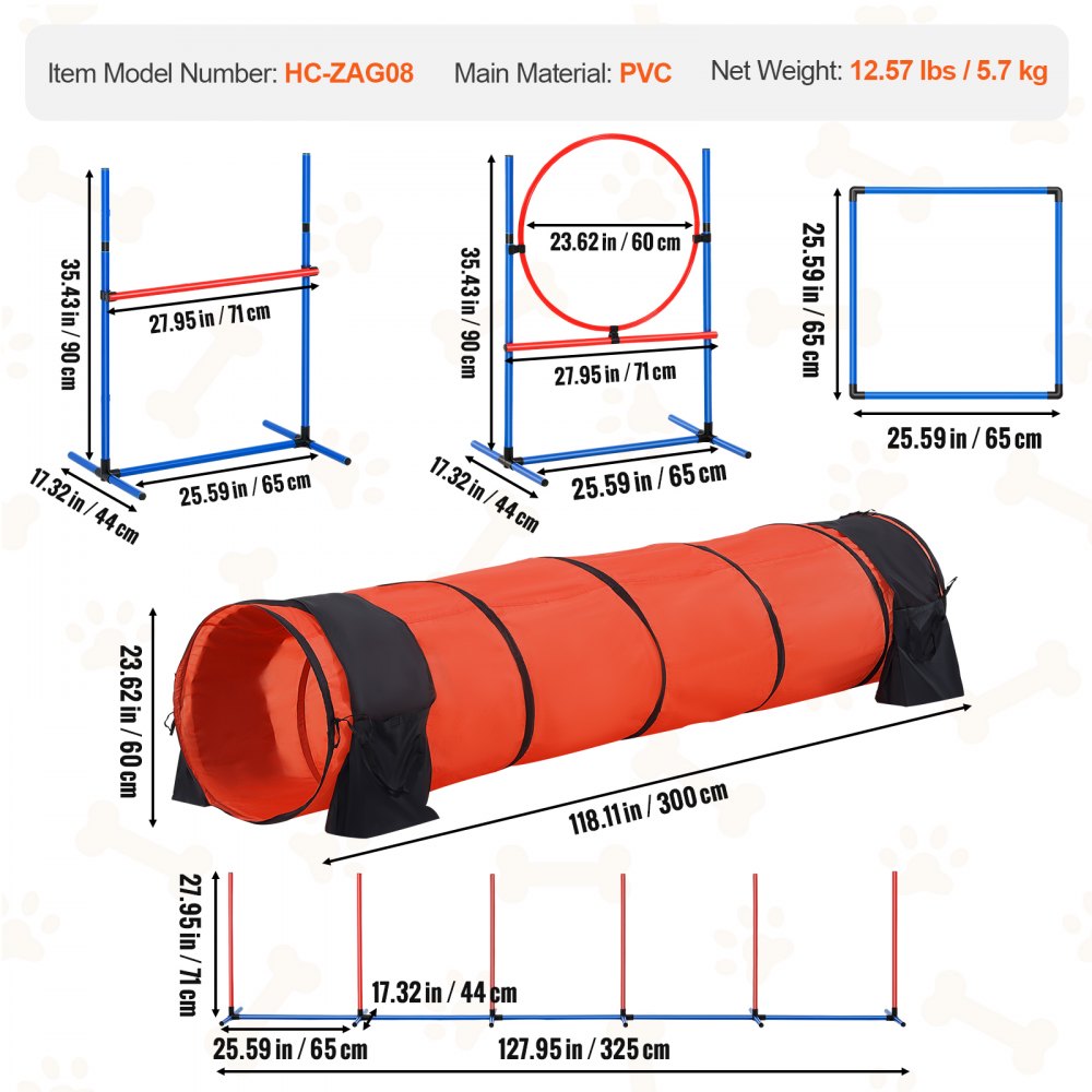 VEVOR Agility Training Equipment for Dogs – 5 PCS Set