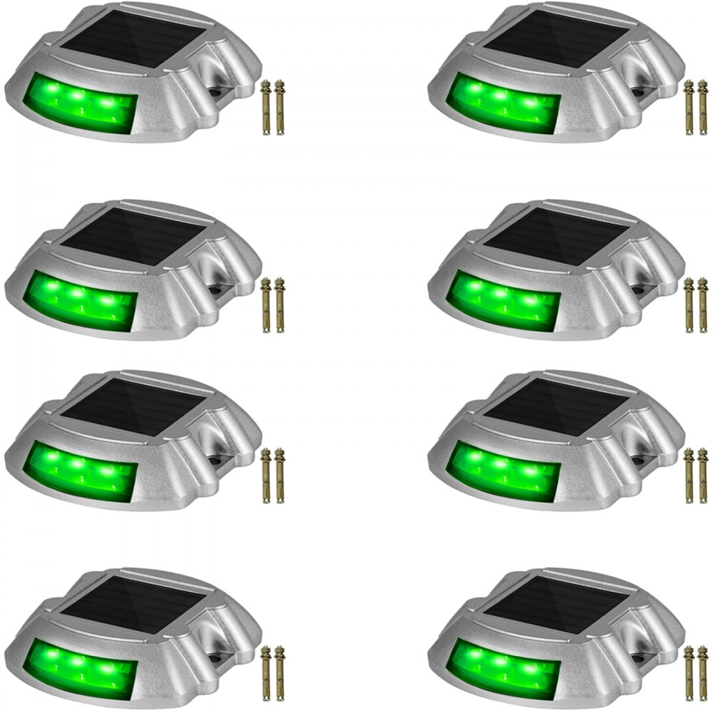 VEVOR 8-Pack Solar Driveway Light LED Road Markers Green for Garden ...