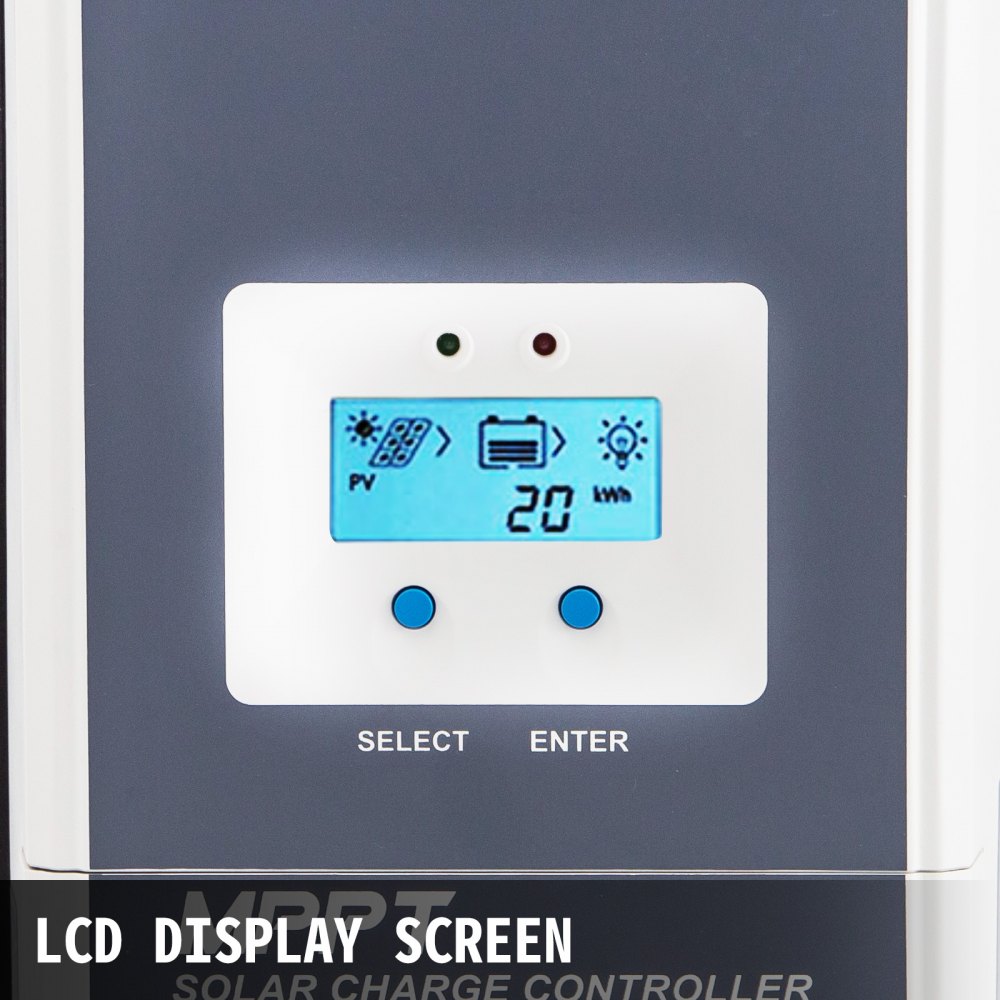 VEVOR Solar Charger Controller 40 Amp MPPT Charge Controller 12/24/36/48V Solar Controller High ...