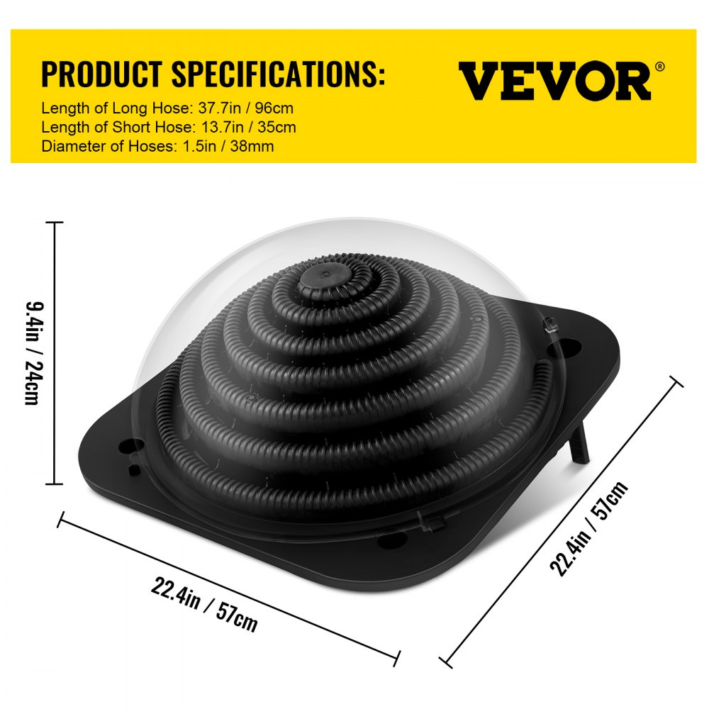VEVOR Solar Dome Heater, for Inground/Above Ground Swimming Pool Solar ...