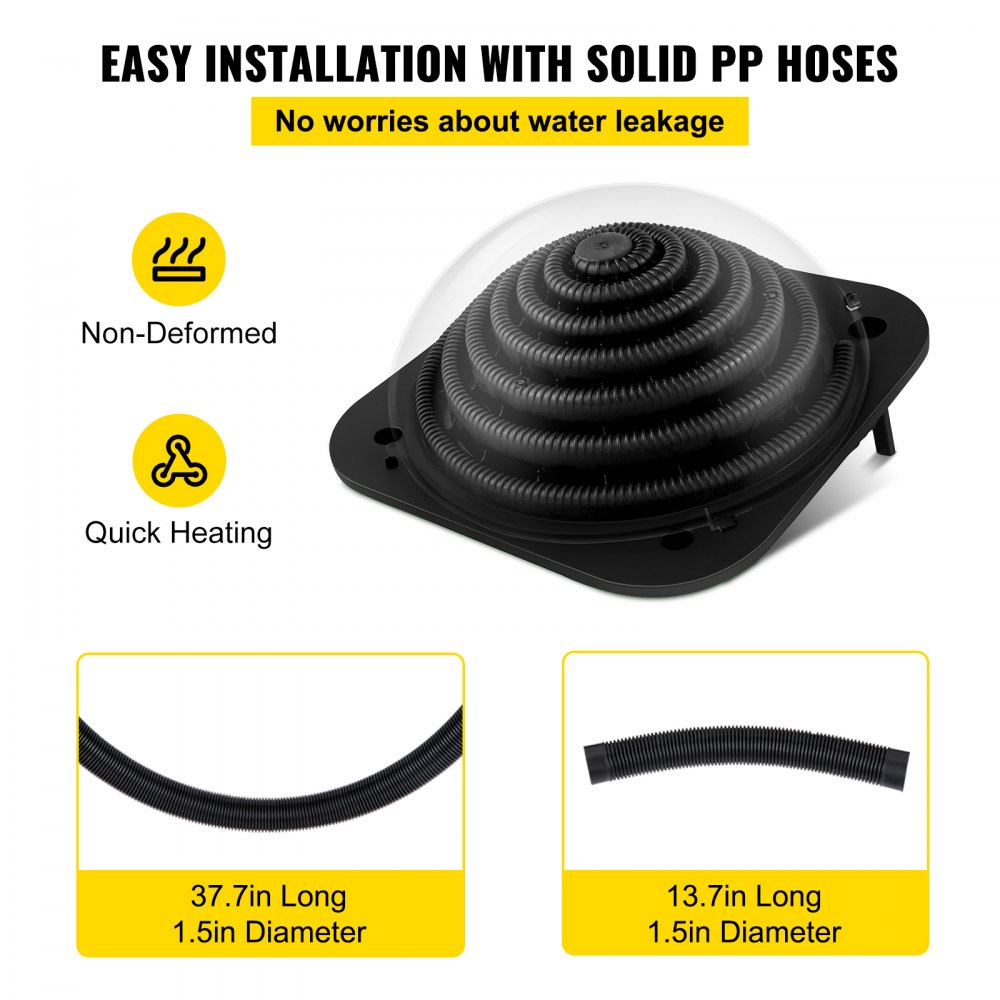 VEVOR Solar Dome Heater, for Inground/Above Ground Swimming Pool Solar ...