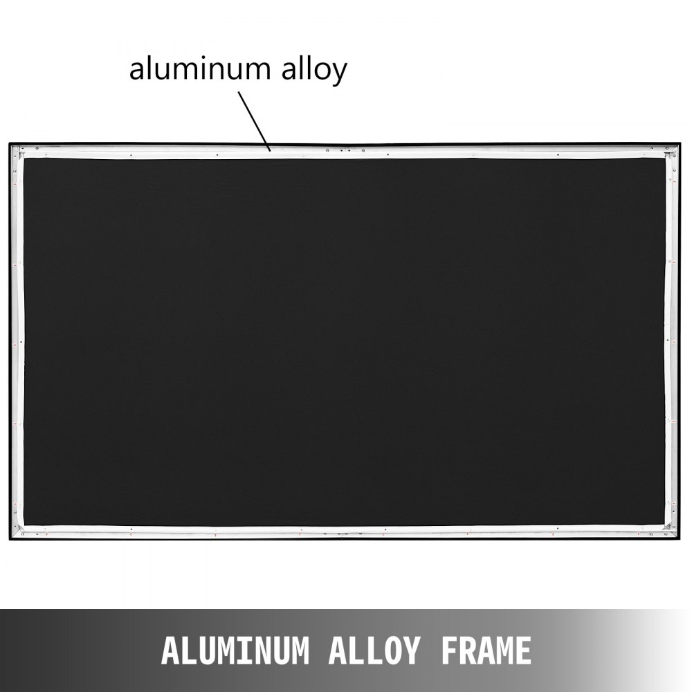 VEVOR Projector Screen Fixed Frame 110inch Diagonal 16:9 4K HD Movie ...