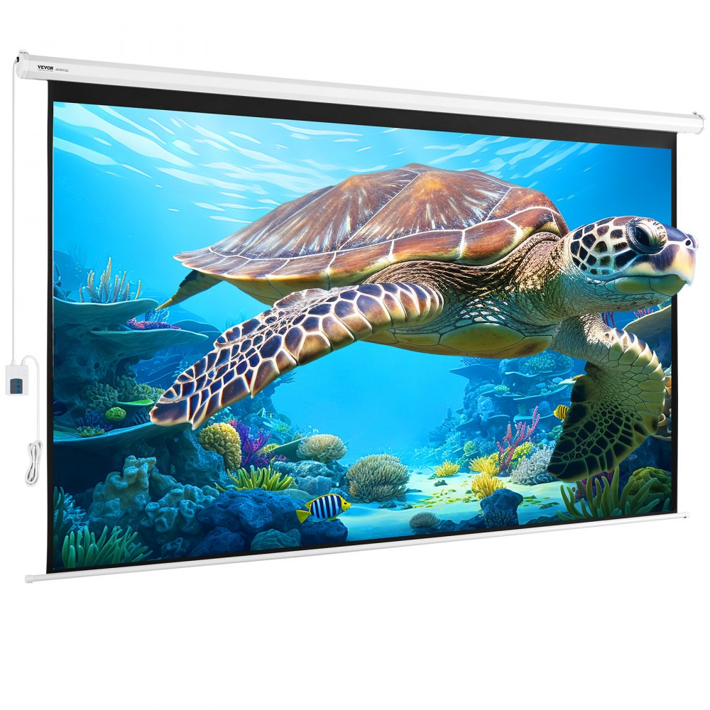VEVOR Motorized Projector Screen, 120 inch 16:9 4K 1080 HD Electric ...