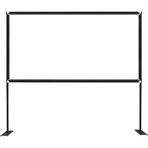 VEVOR Outdoor Movie Screen with Stand, 90" Portable Movie Screen, 16:9 ...