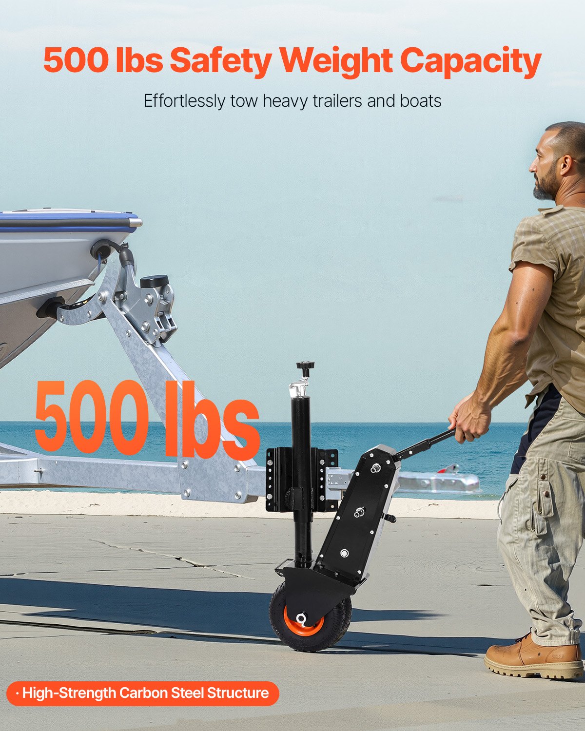 VEVOR Trailer Dolly, 500lbs Tongue Weight Capacity, 13 inch-23.2 inch ...